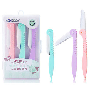 Buy Private Label Beauty Plastic Face Eyebrow Shaper Trimmer Foldable ...