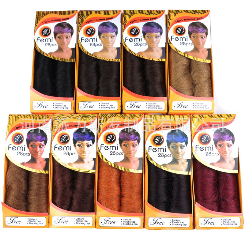 Import Short Bump Weave Indian Hair With Free Closure 27 28 Pieces Femi ...