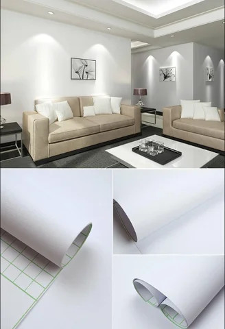 Buy Solid Color Pvc Sheet Wallpaper Wall Stickers Rolls Vinyl For ...