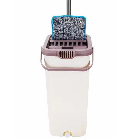 Buy Stainless Steel Pole Handle Removable Magic Wash Mop Water Squeeze ...