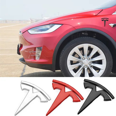 Buy Suitable For Tesla Tesla Logo Metal Car Sticker Modified Body ...