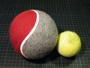 Buy Tennis Ball Fluorescent Green Color Made Of Natural Rubber & Felt ...