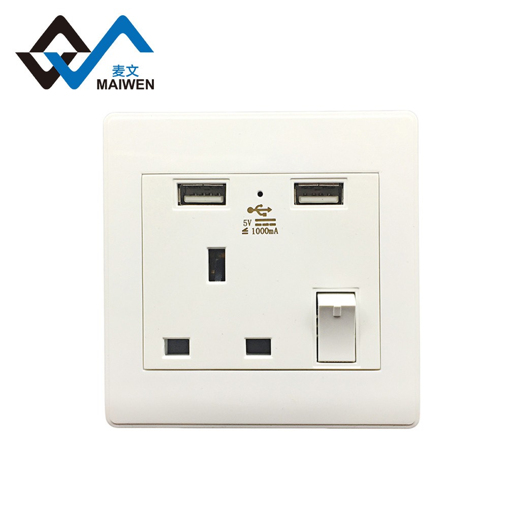 Buy The British Standard Single Switched Socket Wall 1 Gang Plug ...