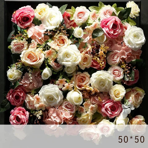 Buy Wedding Red White Stage Backdrop Decoration Rose Artificial Rosees ...