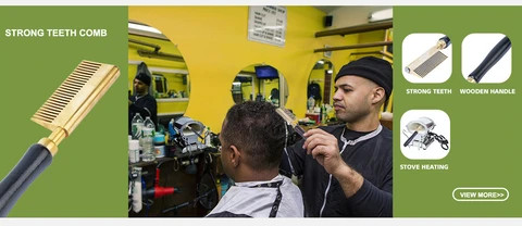 Buy Wide Tooth Comb, Golden Brass Comb Comfortable Healthy Comb Salon ...