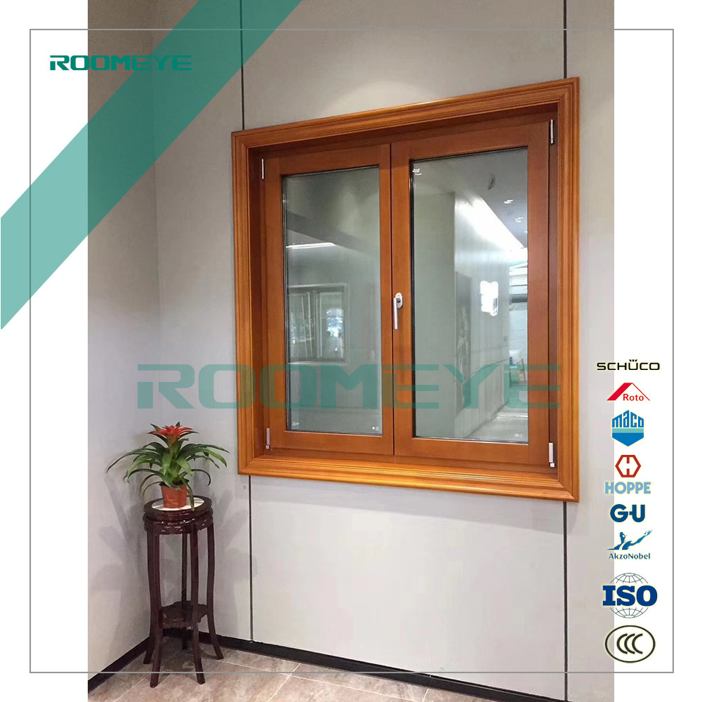 Buy Wood Clad Aluminum Corner Window With Inbuilt Blinds from ZHEJIANG ...