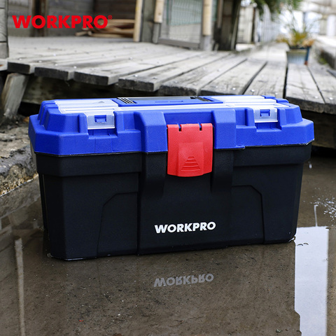 Buy Workpro 410mm(16") Plastic Tool Boxes Hardware Storage Toolbox With ...