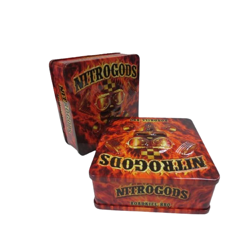 Buy New Style Metal Tin Box Custom Size Printed Pattern Gift Square Tin ...