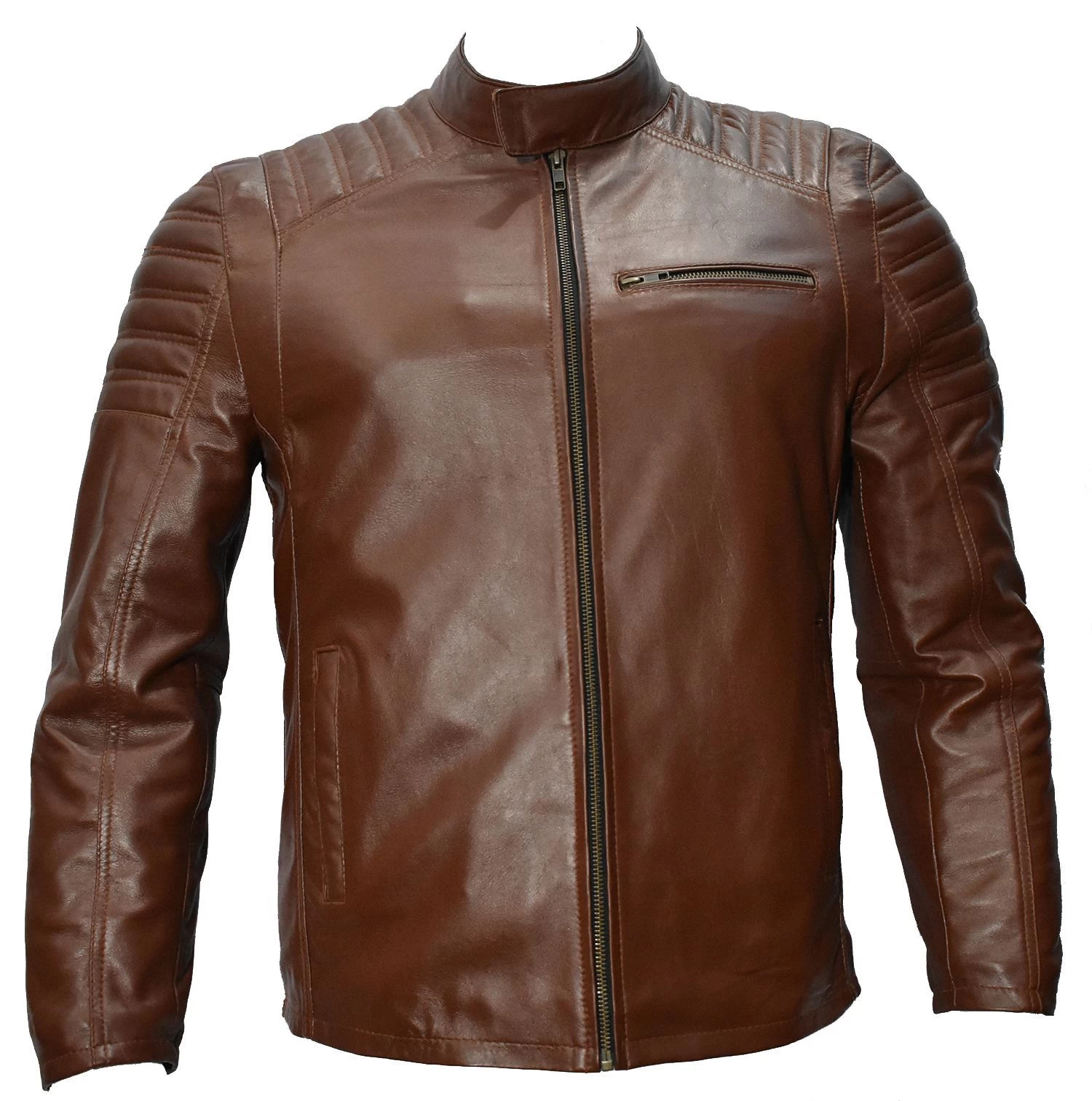 Buy Dark Brown Leather Jackets from Texcher International, Pakistan ...