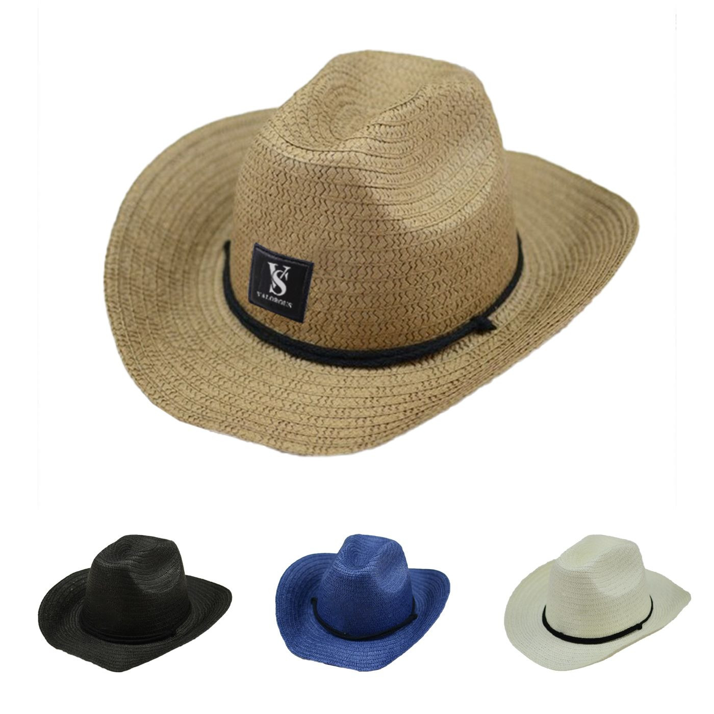 Buy Wide Brim Western Cowboy Jazz Straw Hat from Suzhou Hengshuo Imp ...