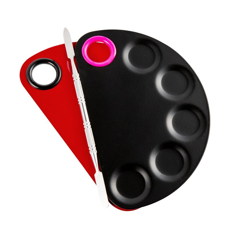 Buy Stainless Steel /acrylic Clear Makeup Palette Cosmetic Mixing Plate ...