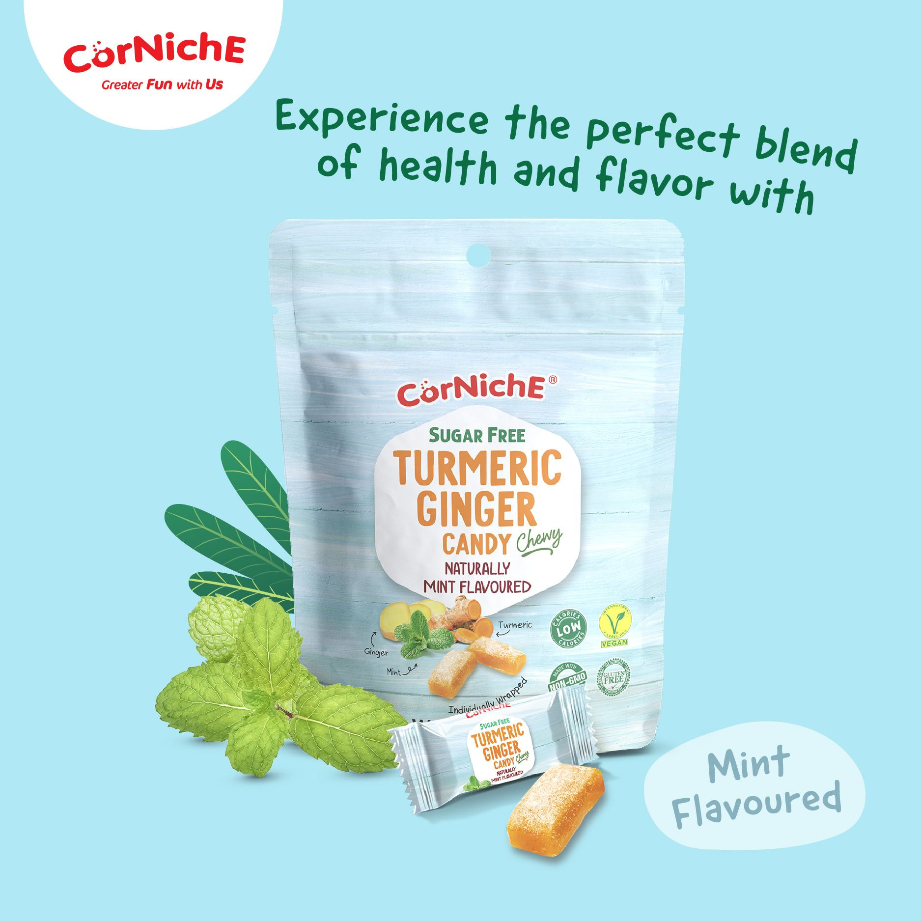 Buy Sugar Free Turmeric Ginger Chewy Candy from Ace Synergy ...