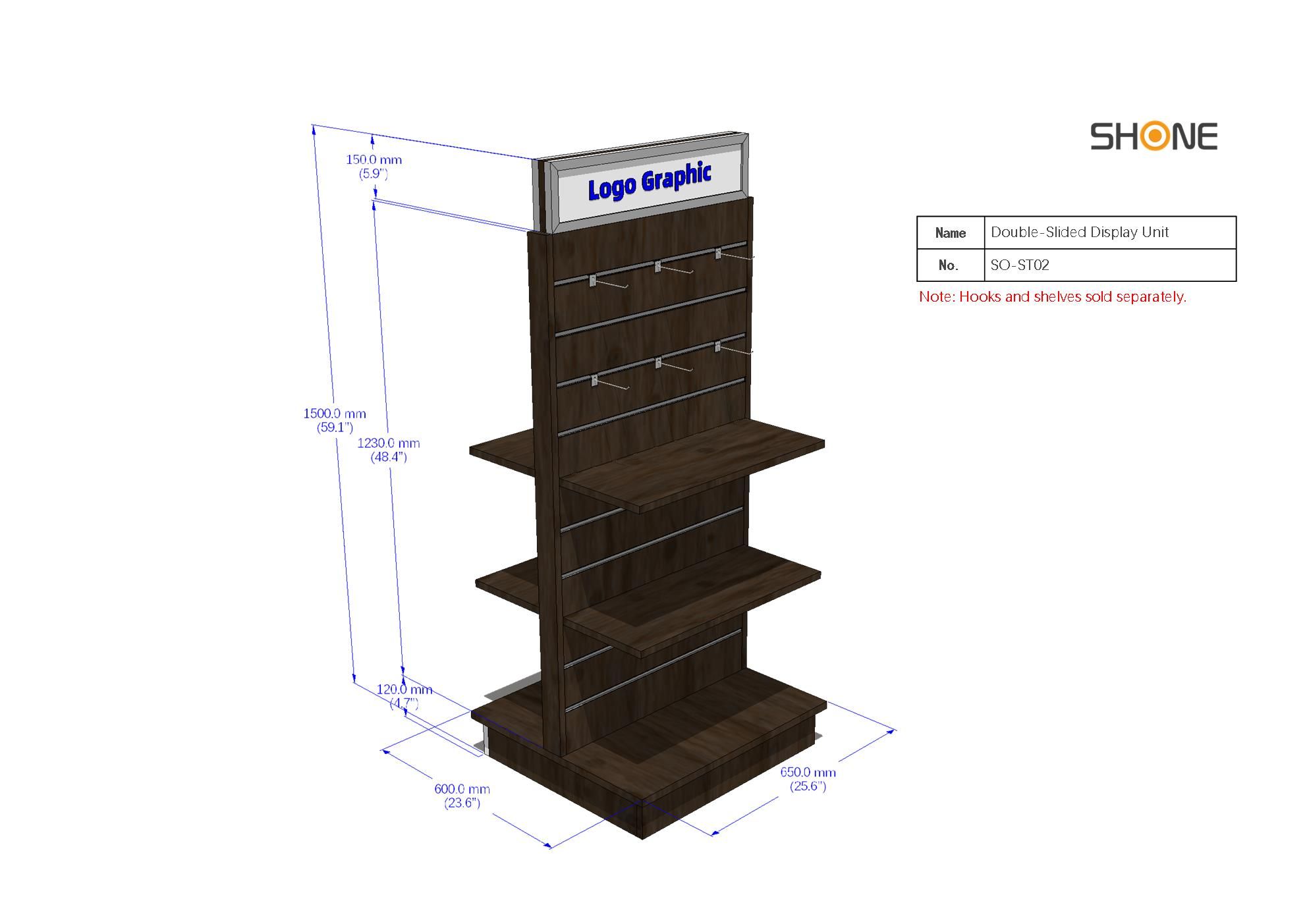 Buy Maple Double-sided Display Unit from SHANGHAI SHONE CREATIVE ...