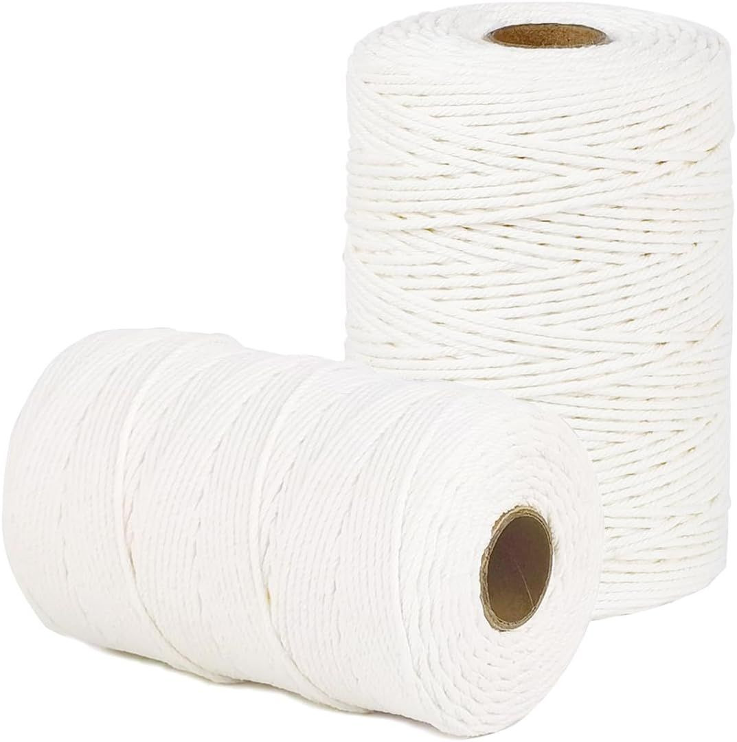Buy 600 Feet 2mm Cotton Butcher Twine String Soft Food Safe For Cooking ...