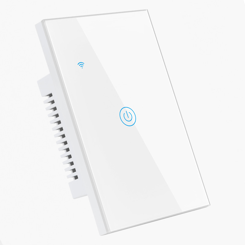 Buy 1 Gang Us Wall Touch White Glass Panel Touch Remote Control Switch ...