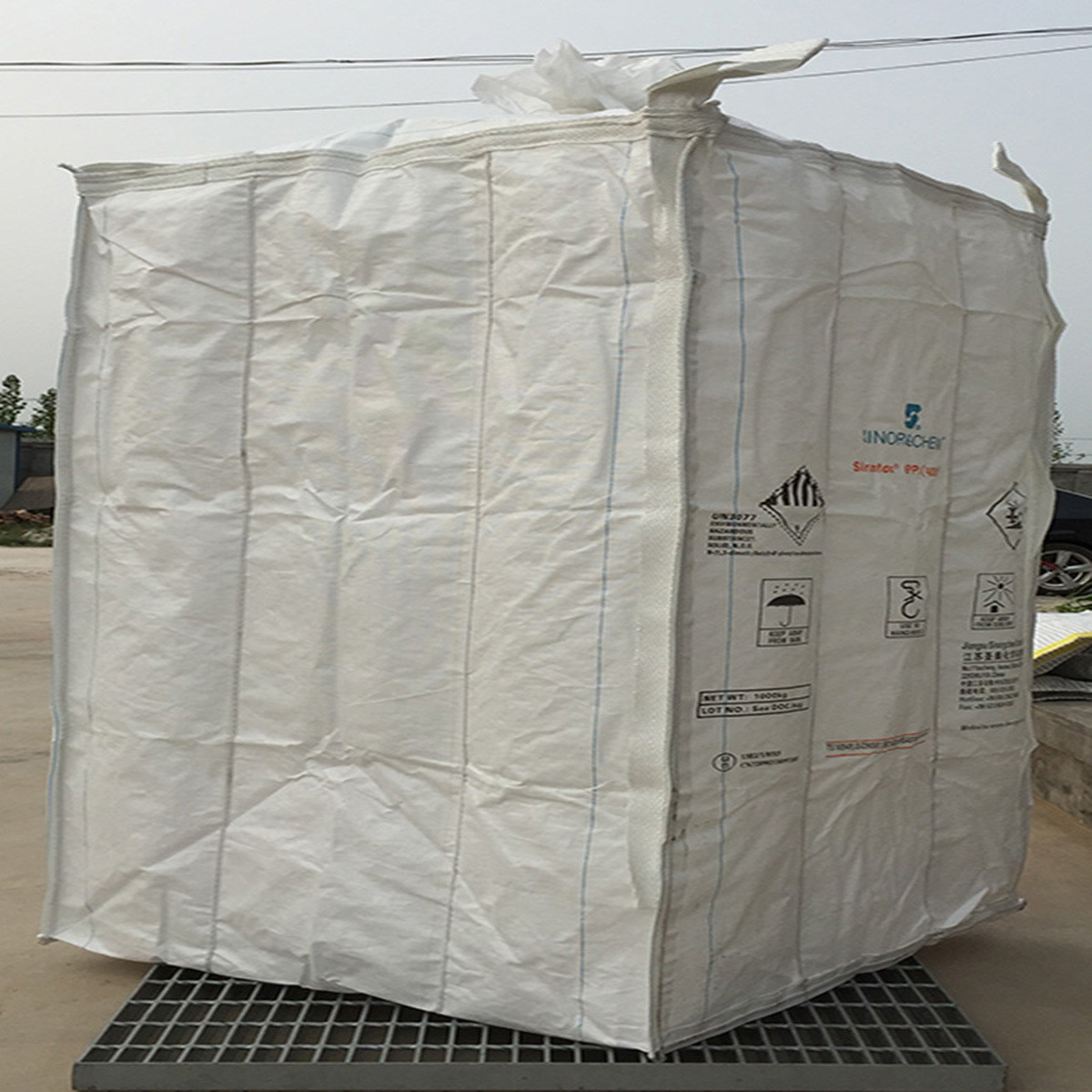 Buy 1000kgs Big Bag Super Sack Q Bag 1ton Pp Baffle Fibc Top Spout ...