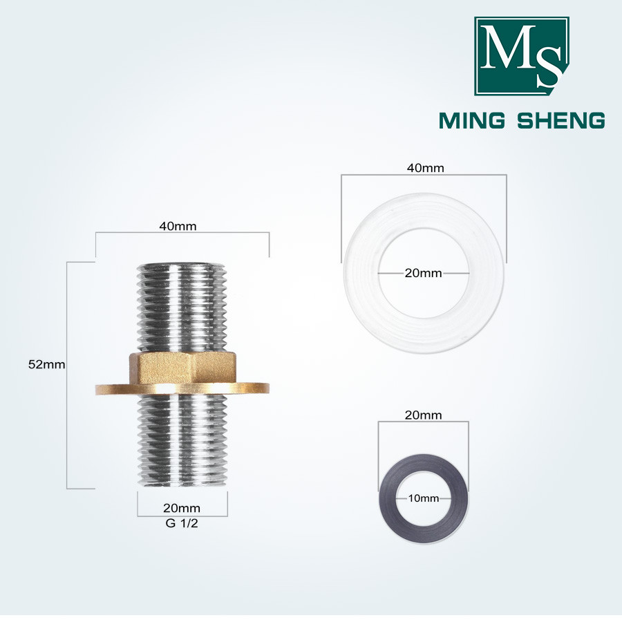 Buy 2 Pack Brass Threaded Piping Nuts Chrome Kitchen Faucet ...