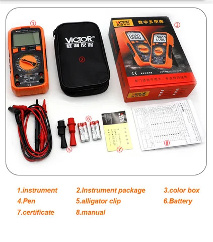 Buy 3q Digital Multimetro Amp Ohm Voltmeter Multitester Small Popular ...