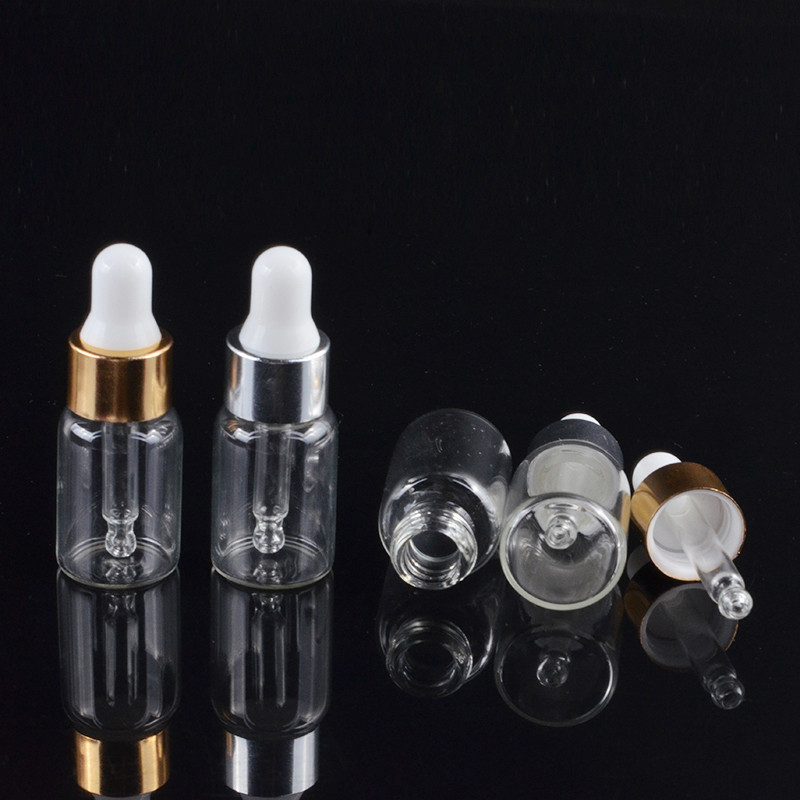 Buy 5ml Glass Tube Dropper Bottles Empty Mini Clear Essential Oil Glass ...