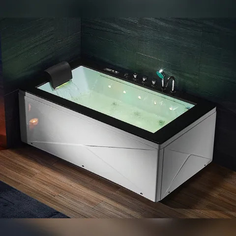 Buy Acrylic Modern Network Red White Rectangular Spa Bath Massage ...