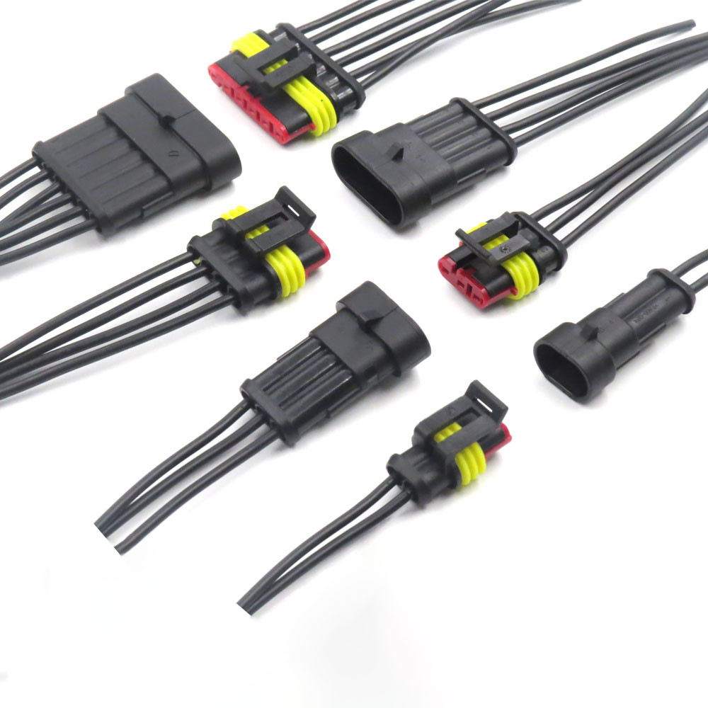 Buy Amp 4 Pin 282088-1 282106-1 Waterproof Electrical Plug Te Wire ...