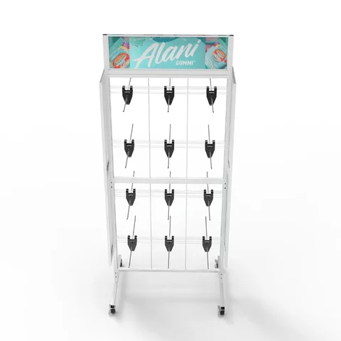 Buy Candy Display 4 Tier Metal Snacks Display Rack Double Side Floor ...