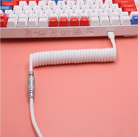 Buy Custom Diy Usb Type C Zinc Alloy Coil Coiled Braided Cord ...