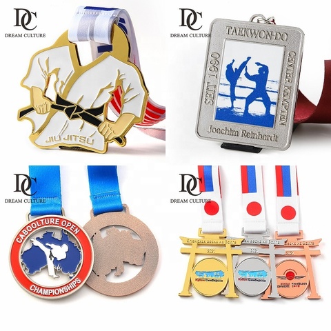 Buy Custom Gold Metal Taekwondo Karate Jiujitsu Medal Award Custom ...