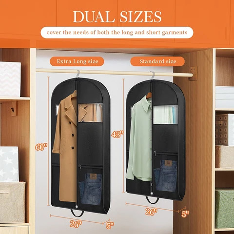 Buy Custom Luxury Black Non-woven Cloth Suit Dust Covers Zipper ...