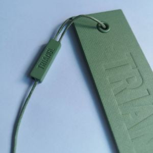 Buy Custom Plastic Watch Label Seal Tags Green Paper Hang Clothing ...