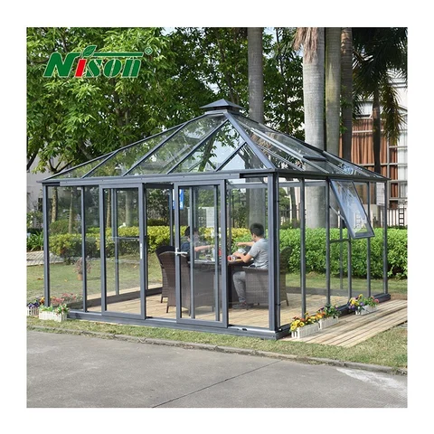 Buy Diy Customized Veranda Greenhouse Glass House Single Aluminum Winter Garden Conservatory ...