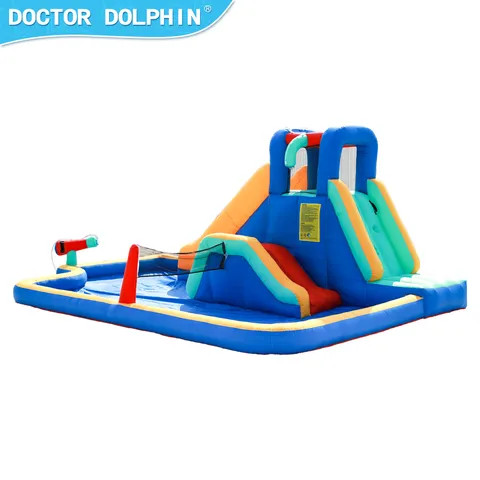 Buy Doctor Dolphin Kids Volleyball Games Spray Slide Inflatable House ...