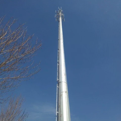 Buy Galvanized Carroway 30m Telecom Wireless Communication Monopole ...