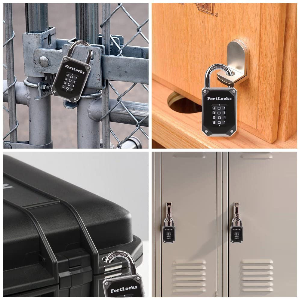 Buy Heavy Duty Hardened Stainless Steel 4-digit Mechanical Padlock U ...