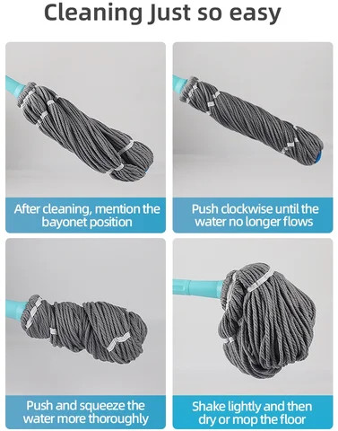 Buy Household Cleaning Tool Telescopic Twist Spin Floor Magic Mop ...