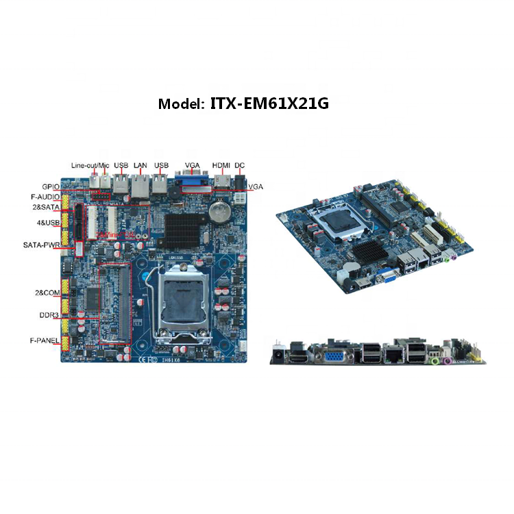 Buy Intel H61 Mini Itx Motherboard For I3, I5, I7 Itx-em61x21g For Pos ...