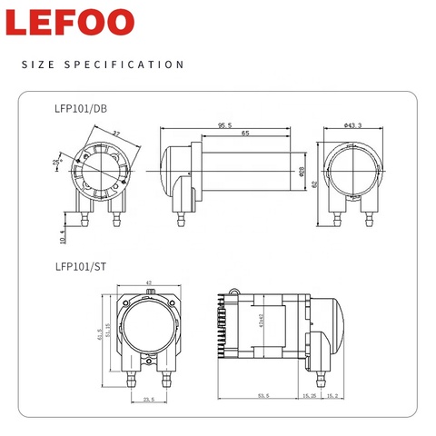 Buy Lefoo 24v Small Flow Rate Medical Peristaltic Pumps Dispenser ...