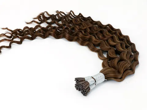 Buy Luxury Double Drawn South Indian Temple Raw Virgin Hair Curly Itips ...