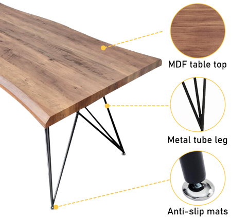 Buy Modern Design Rectangle Mdf Restaurant Wooden Dining Table With ...