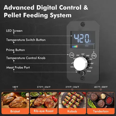 Buy Outdoor Intelligent Temperature Control Bbq Electric Woodfire ...