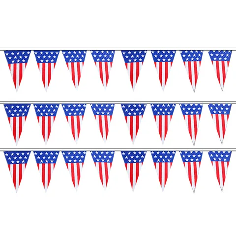 Buy Party Decoration Custom Print Triangle Shape Polyester Usa American ...