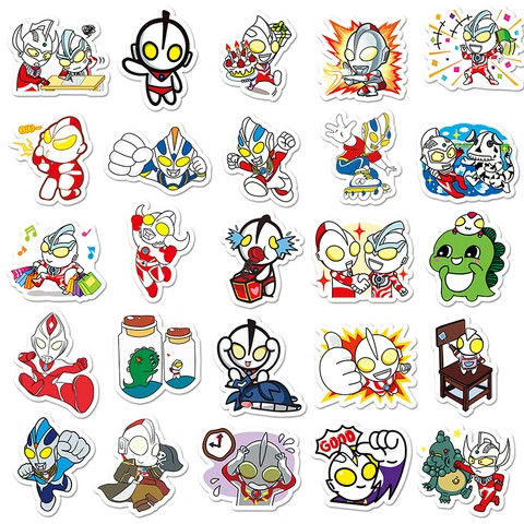 Buy 50pcs Factory Wholesale Cartoon Ultraman Sticker Waterproof ...