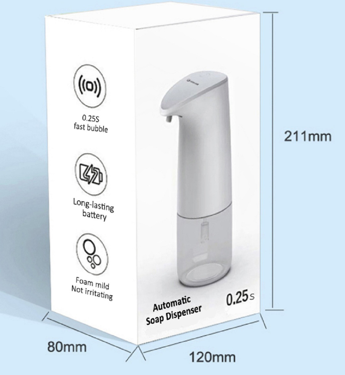 Buy Plastic 400ml Aa Battery Powered Touchless Sensor Bathroom Smart ...