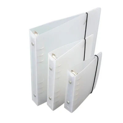 Buy Pp Transparent Binder Refillable File Folder 6 Holes Elastic Bound ...