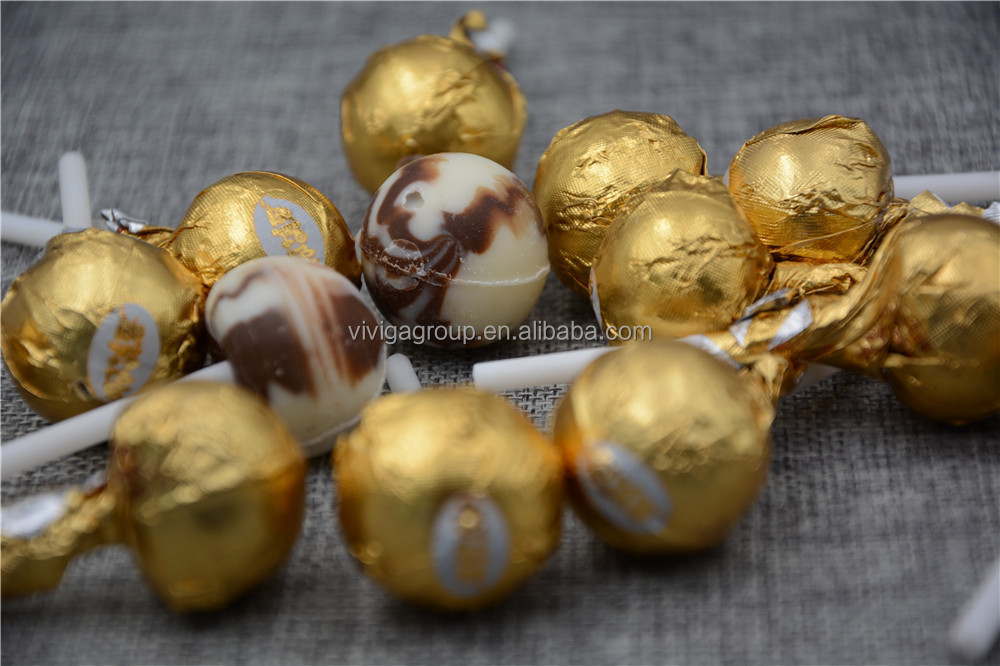 Buy Round Shape Chocolate Milk Hard Lollipops from Guangdong Wingoo ...