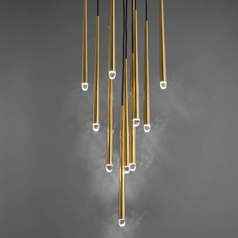 Buy Simple Gold Color Hanging Light Dining Room Stair Chandelier ...