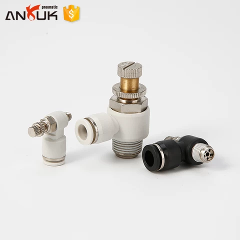 Buy Sl Series One Way Throttle Valve Hand Speed Controller Fitting ...