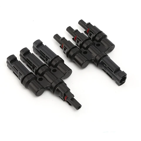 Buy T-type Four-way Circular Photovoltaic Connector Plug One-on-four ...