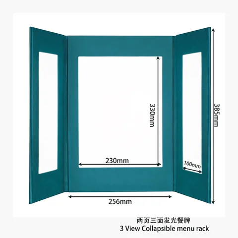Buy Wholesale Restaurant Menu Board 3 Panels 3 Light View Led Menu Rack ...