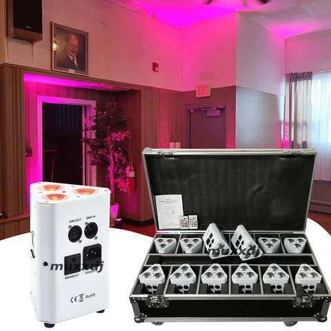 Buy Wireless Dmx Battery Up Lights 3x18w Led Battery Powered Wedge ...